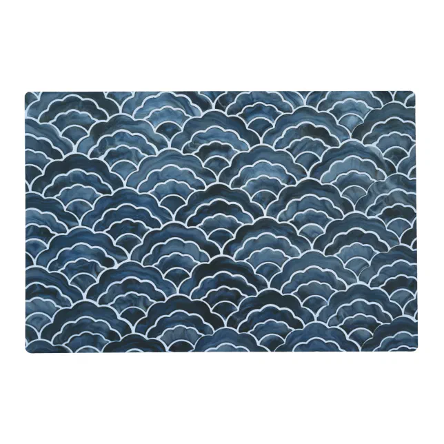 Japanese Wave Pattern Placemat | Zazzle