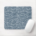 Japanese Wave Style Pattern Mouse Pad | Zazzle