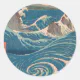 Japanese Waves Naruto Whirlpool Artwork Classic Round Sticker | Zazzle