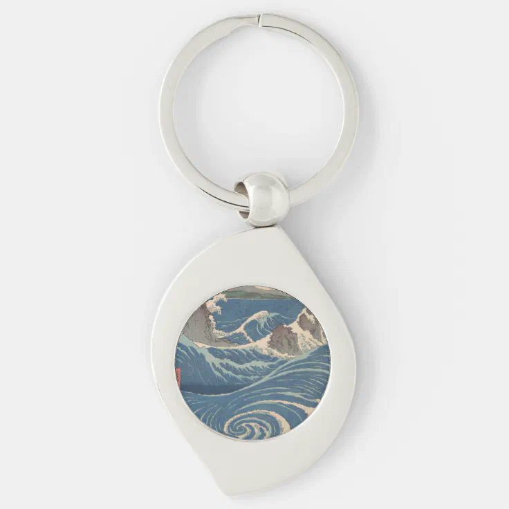 Japanese Waves Naruto Whirlpool Artwork Keychain | Zazzle