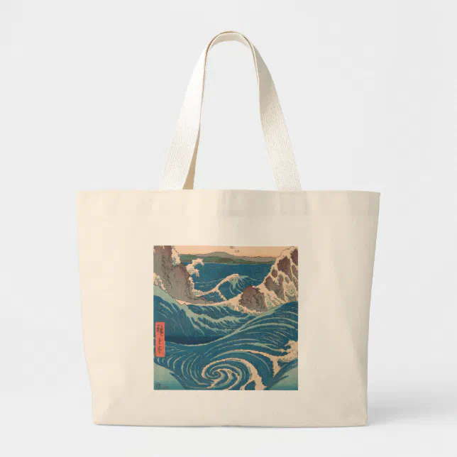 Japanese Waves Naruto Whirlpool Artwork Large Tote Bag | Zazzle