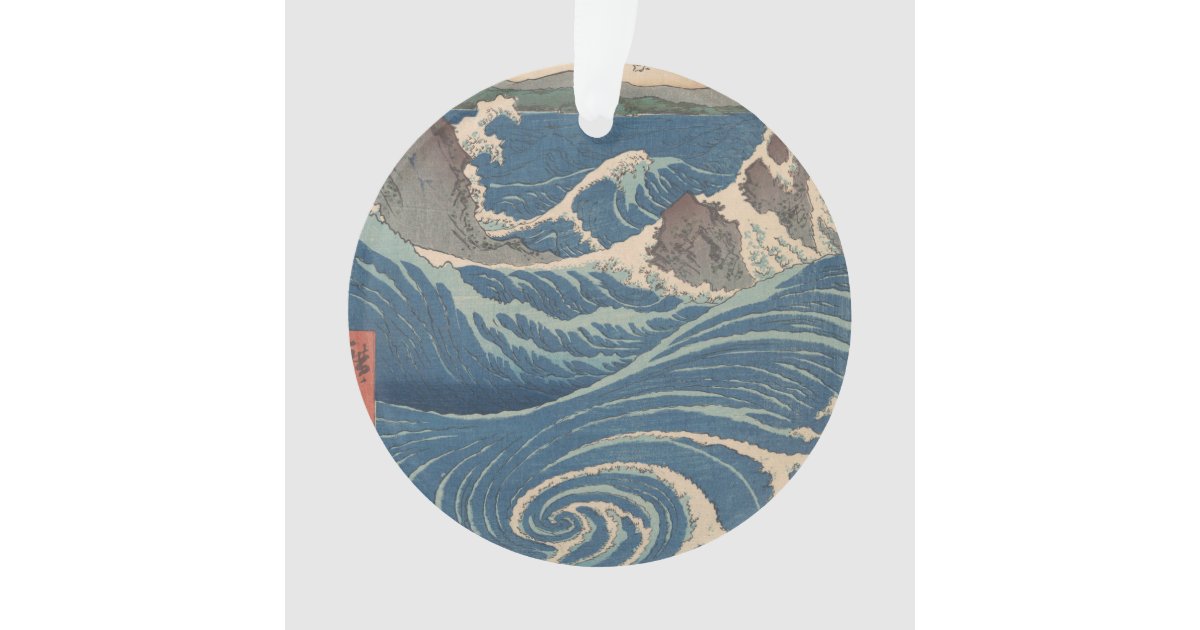 Japanese Waves Naruto Whirlpool Artwork Ornament | Zazzle