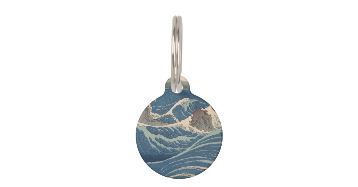 Japanese Waves Naruto Whirlpool Artwork Pet ID Tag | Zazzle
