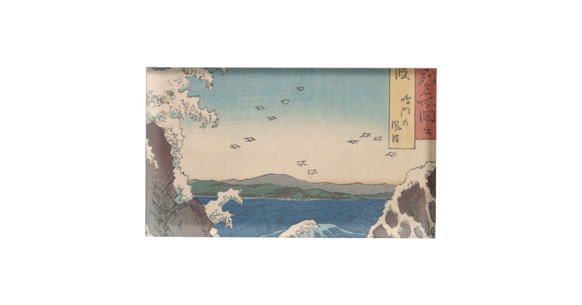 Japanese Waves Naruto Whirlpool Artwork Place Card Holder | Zazzle