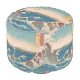 Japanese Waves Naruto Whirlpool Artwork Pouf | Zazzle