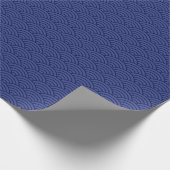 Japanese Waves, Navy Blue on Indigo Blue Wrapping Paper | Zazzle