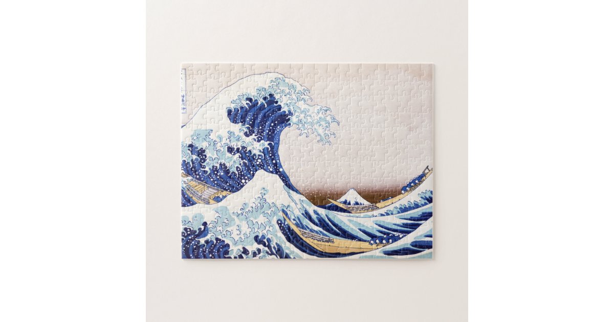 Japanese Waves Puzzle | Zazzle