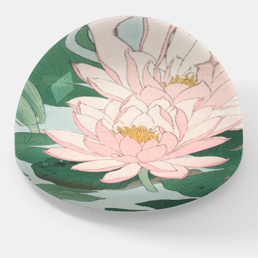 Japanese Woodblock Water Lily Lilies Paperweight | Zazzle