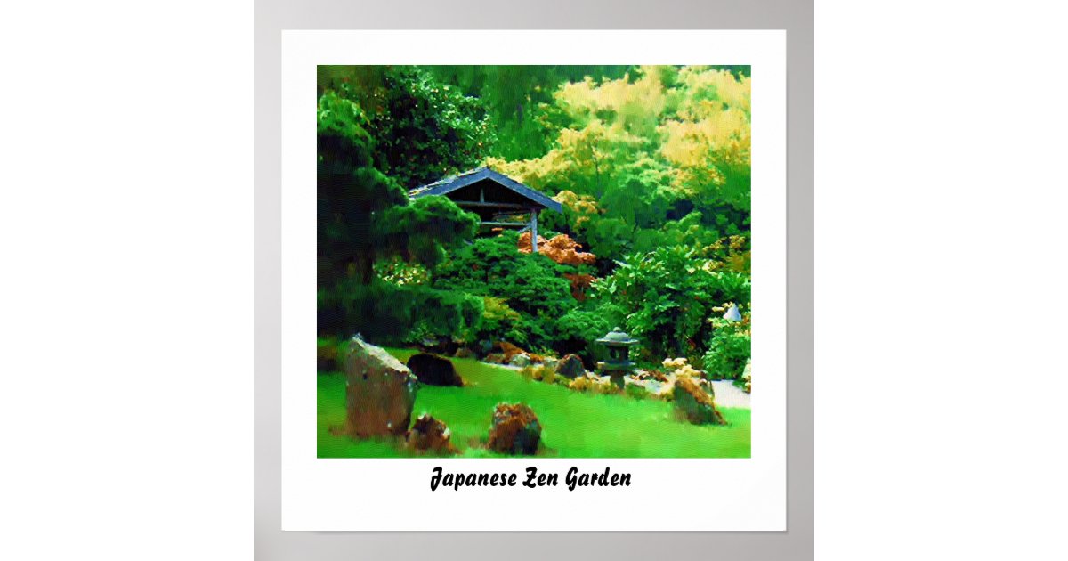 Japanese Zen Garden Poster | Zazzle