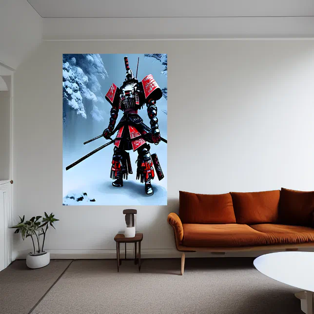 Japaneses Mech Samurai | AI Art Poster | Zazzle