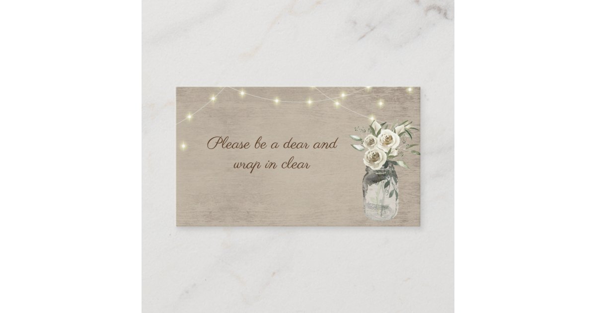 Jar and Lights insert card | Zazzle