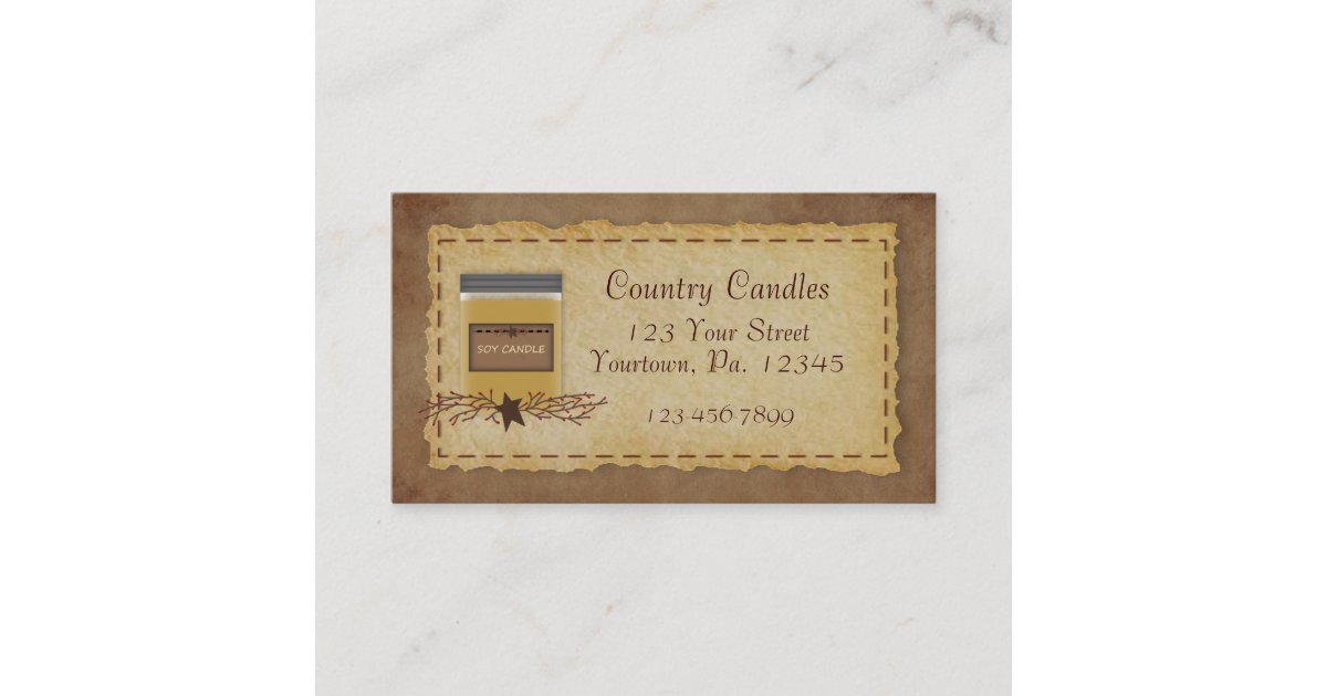 Jar Candle Business Card | Zazzle