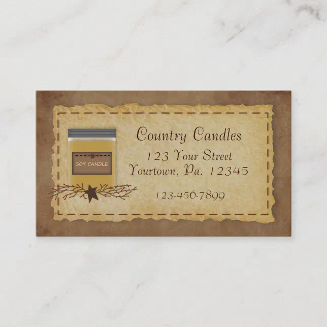 Jar Candle Business Card | Zazzle