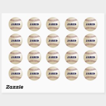 Jared Baseball Stickers | Zazzle