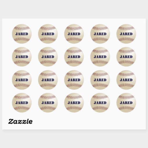 Jared Baseball Stickers | Zazzle