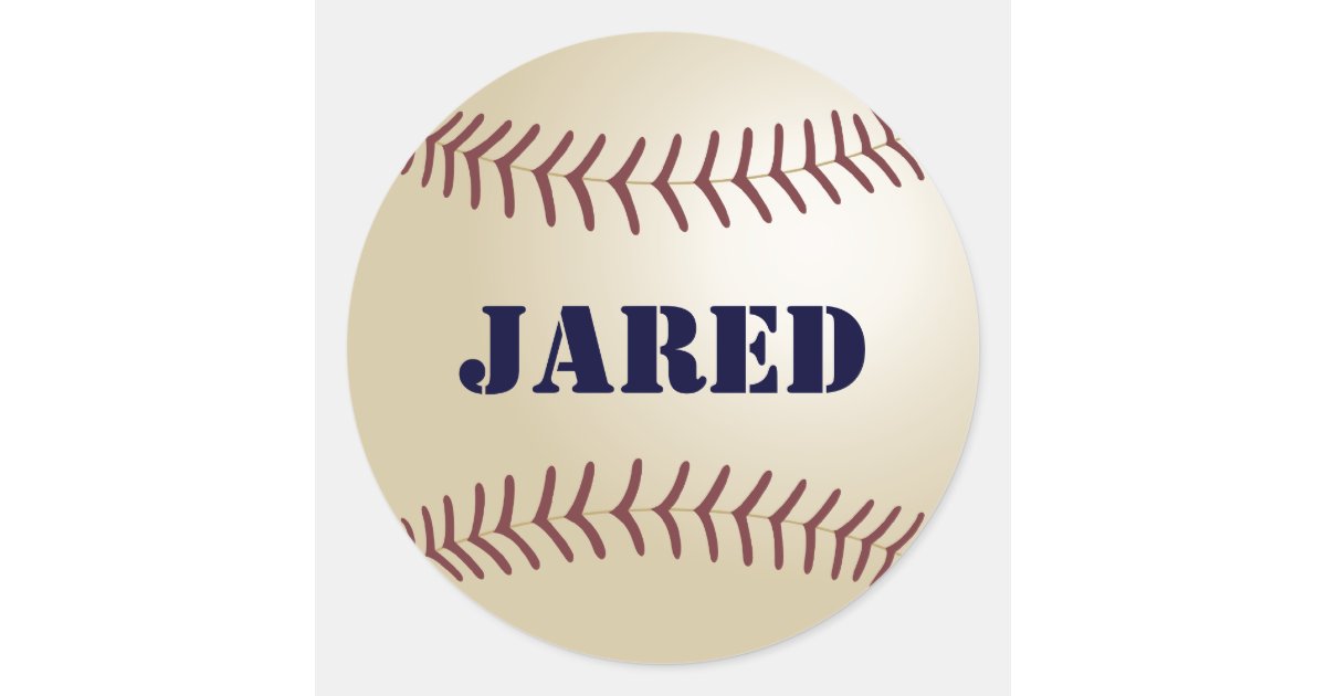 Jared Baseball Stickers | Zazzle