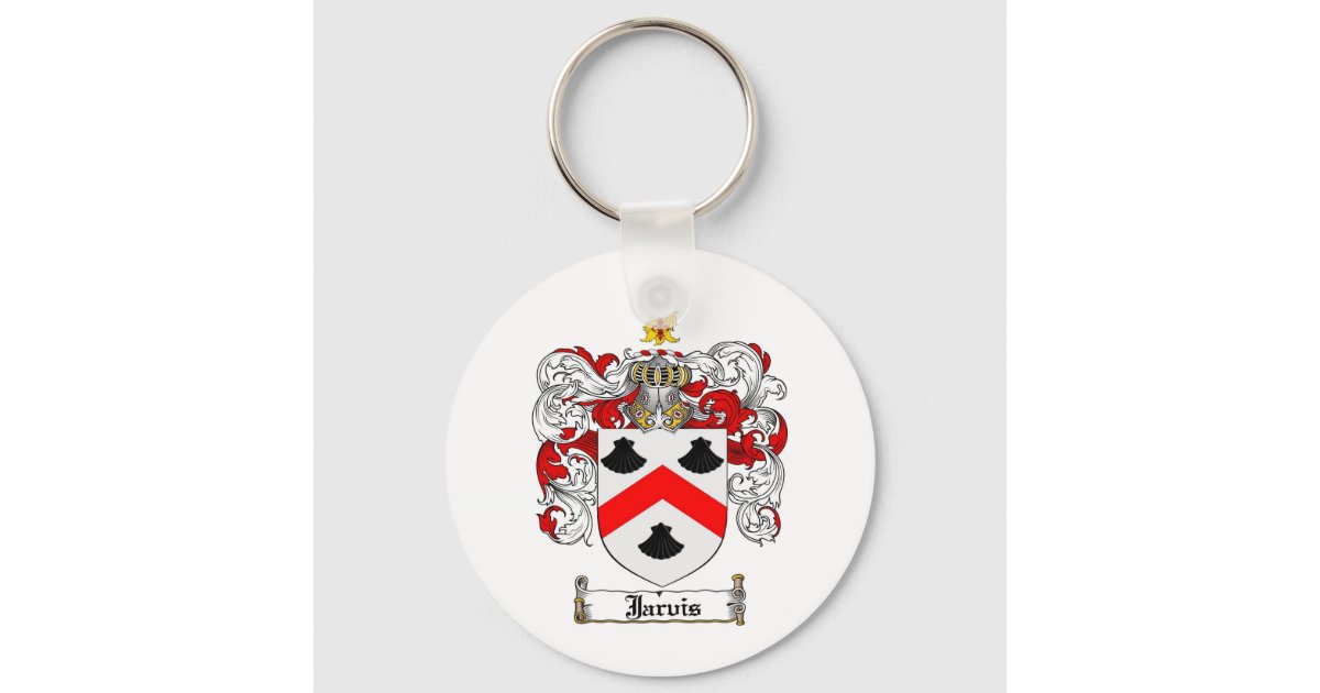 JARVIS FAMILY CREST - JARVIS COAT OF ARMS KEYCHAIN | Zazzle