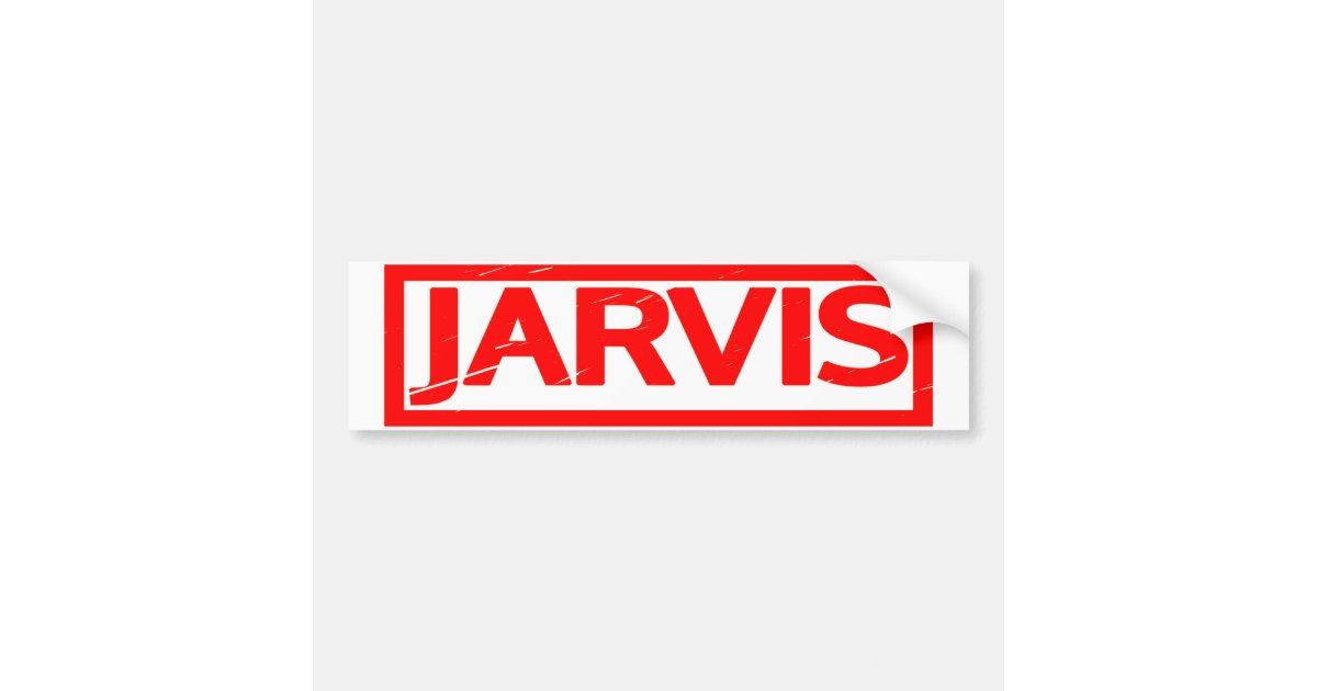 Jarvis Stamp Bumper Sticker | Zazzle