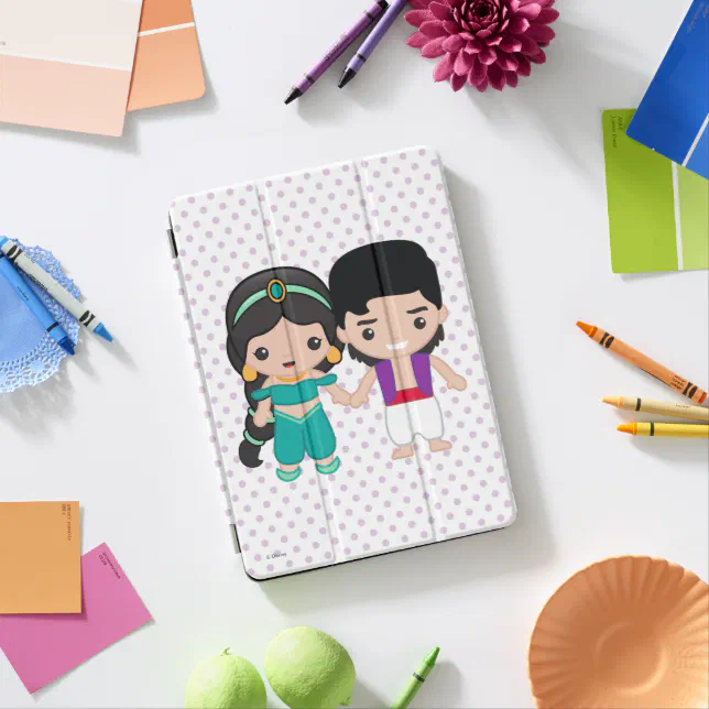 Jasmine and Aladdin Emoji iPad Air Cover | Zazzle