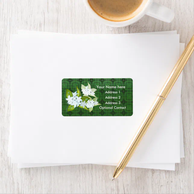 Jasmine Flowers Customizable Label | Zazzle