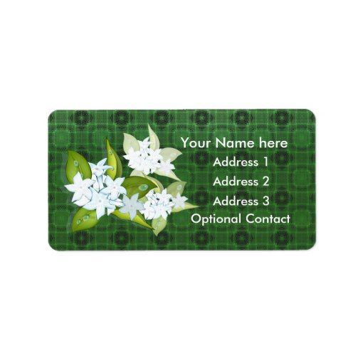 Jasmine Flowers Customizable Label | Zazzle