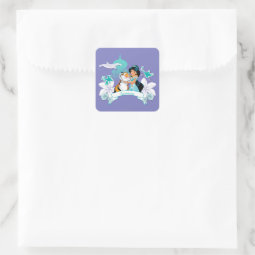 Jasmine - Gentle and Graceful Square Sticker | Zazzle