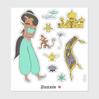 Jasmine Icons Sticker | Zazzle