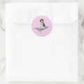 Jasmine on Magic Carpet Classic Round Sticker | Zazzle