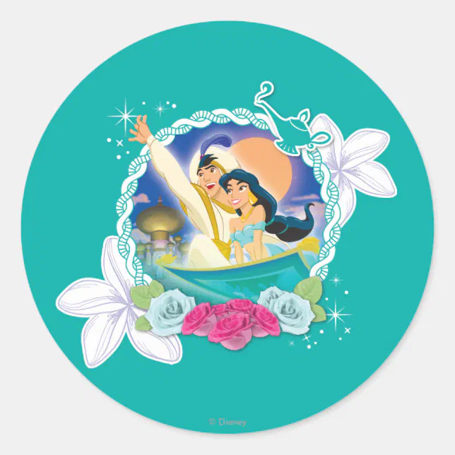 Jasmine - Ready for Adventure! Classic Round Sticker | Zazzle