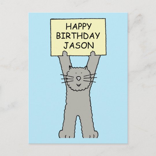 Jason Happy Birthday Postcard | Zazzle.com