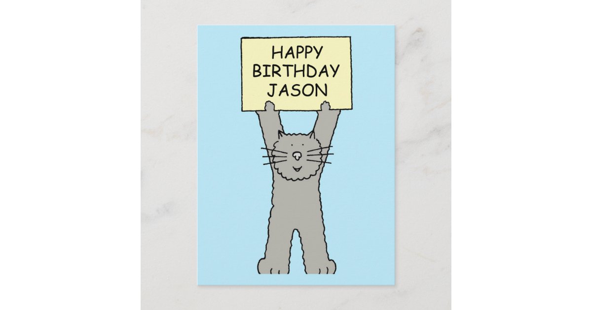 Jason Happy Birthday Postcard | Zazzle