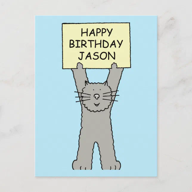 Jason Happy Birthday Postcard | Zazzle