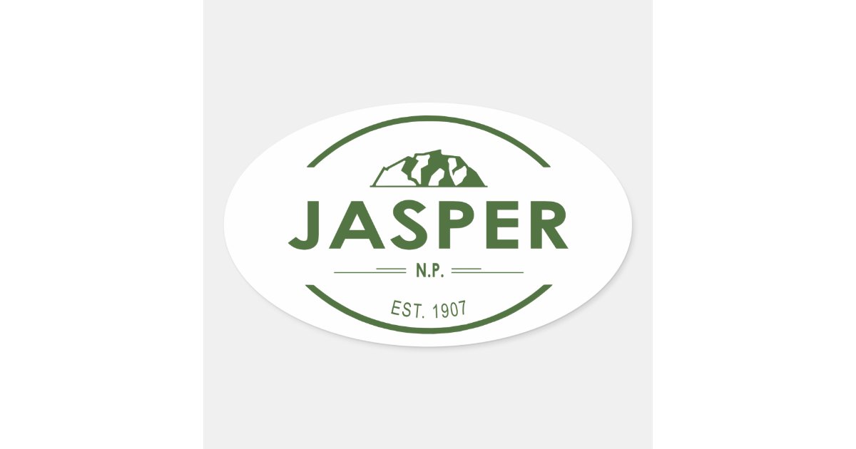 Jasper National Park Oval Sticker | Zazzle