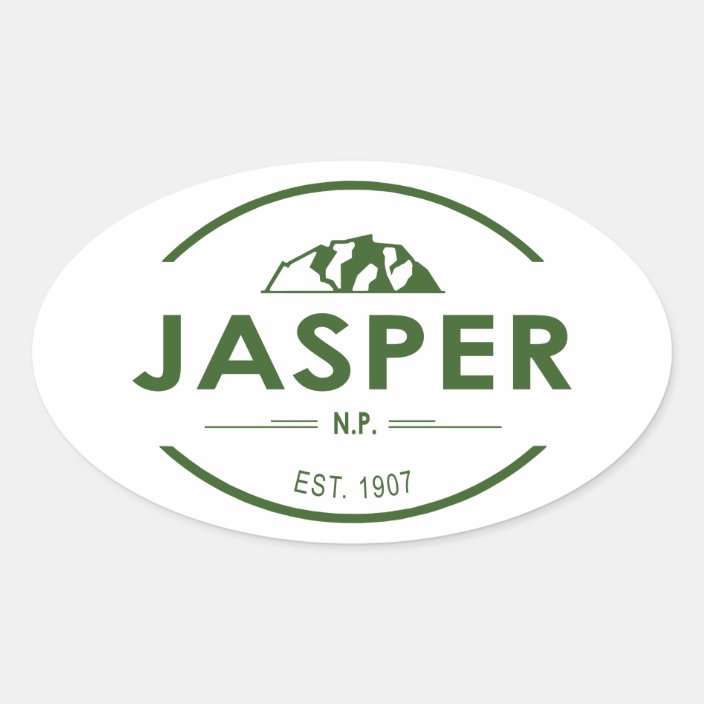 Jasper National Park Oval Sticker | Zazzle.com