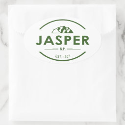 Jasper National Park Oval Sticker | Zazzle
