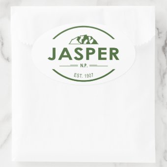 Jasper National Park Oval Sticker | Zazzle