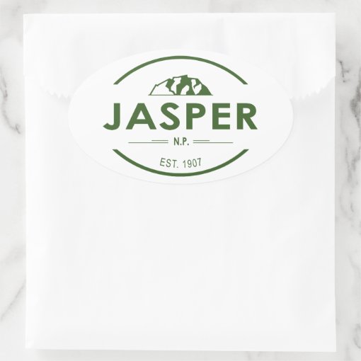 Jasper National Park Oval Sticker | Zazzle