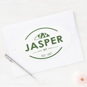 Jasper National Park Oval Sticker | Zazzle