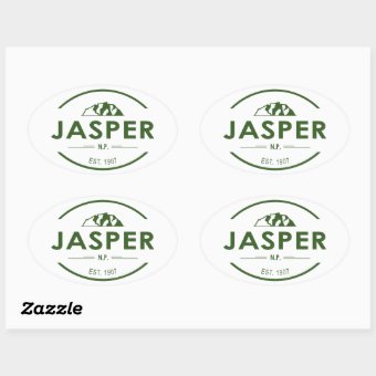 Jasper National Park Oval Sticker | Zazzle