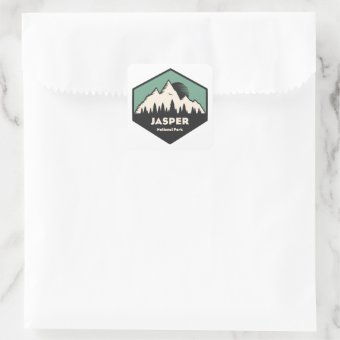 Jasper National Park Square Sticker | Zazzle