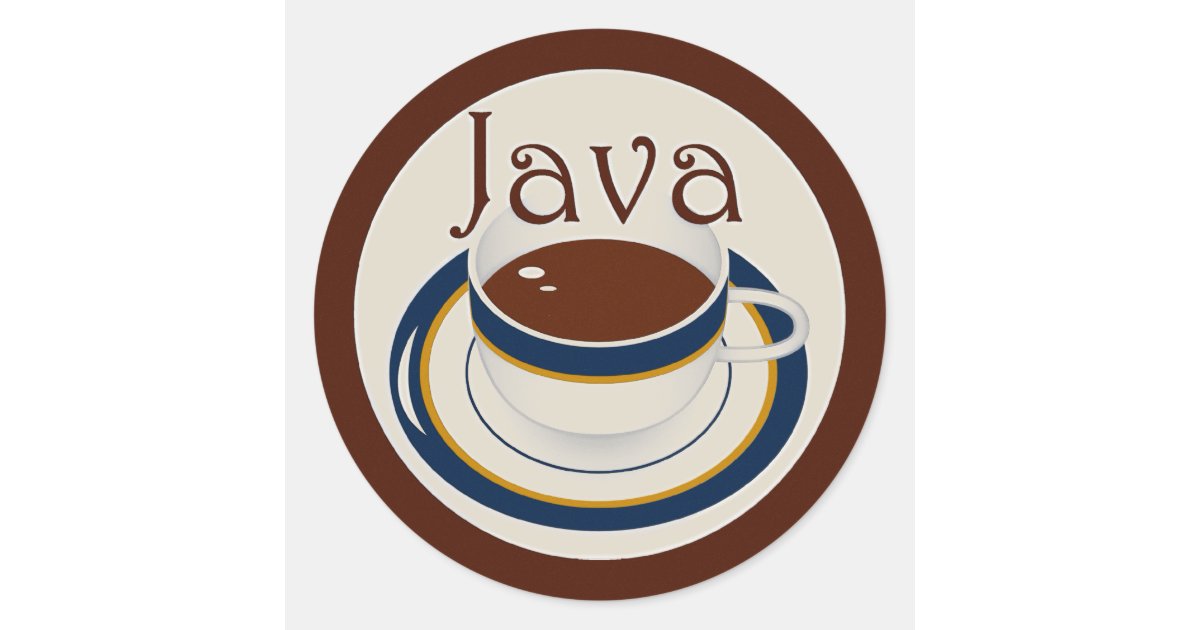 Java Classic Round Sticker | Zazzle