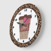 Java Coffee cup Kitchen wall clock | Zazzle