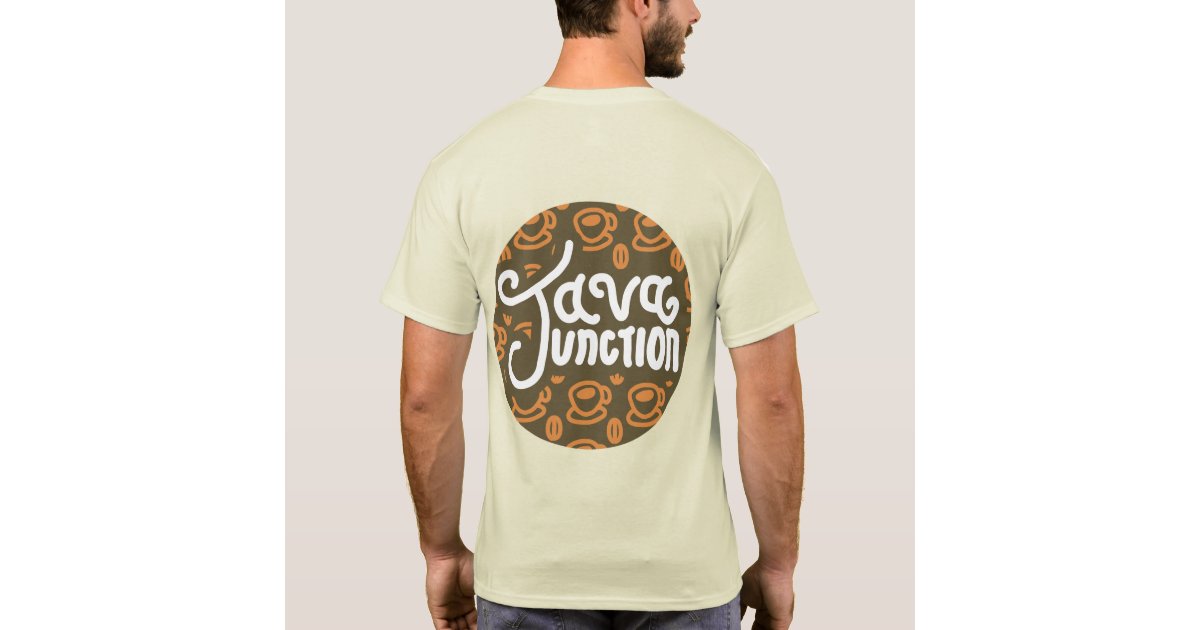 Java Junction Coffee and Bean Shirt Brown Backside | Zazzle