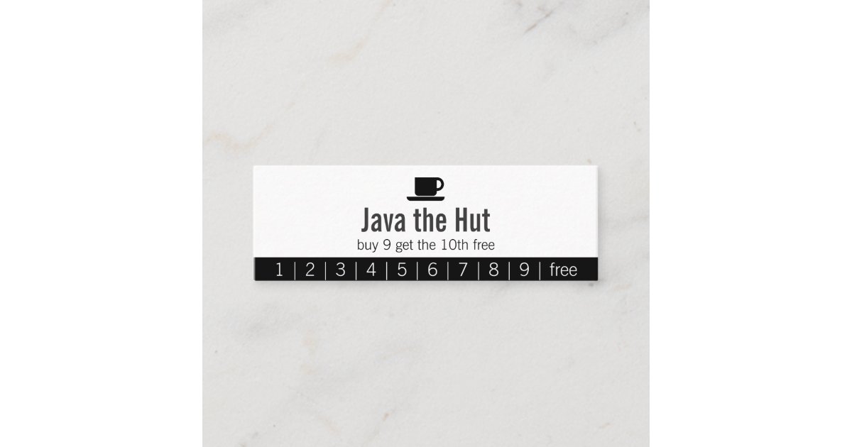 Java Logo Drink Punch Card | Zazzle