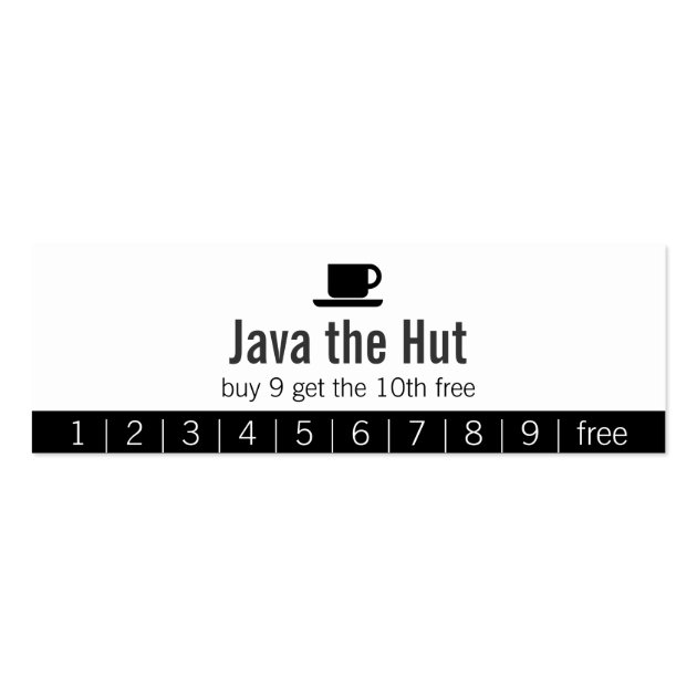 Java Logo Drink Punch Card Business Card Templates