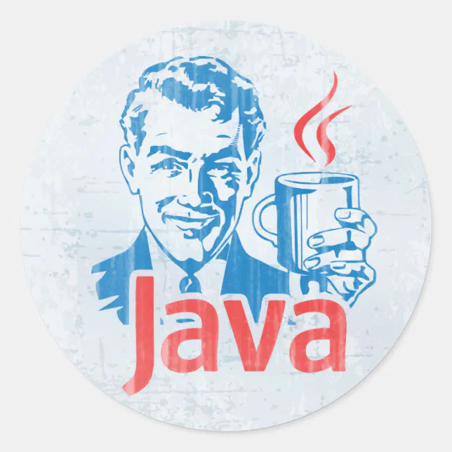 Java Programmer Classic Round Sticker Zazzle