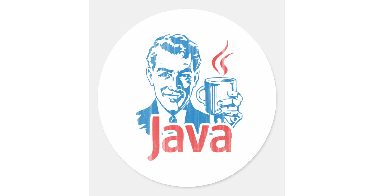 Java Programmer Gift Classic Round Sticker | Zazzle