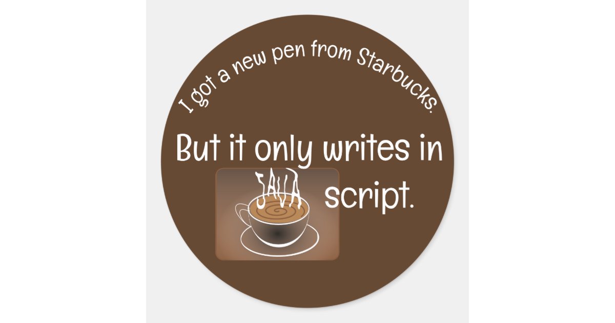 "Java Script" Classic Round Sticker | Zazzle