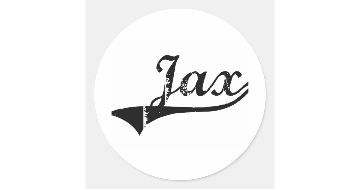 Jax Classic Style Name Classic Round Sticker | Zazzle