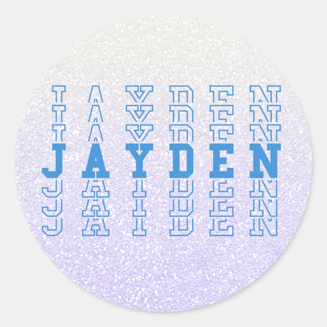 Jayden Custom Boy Name Classic Round Sticker | Zazzle